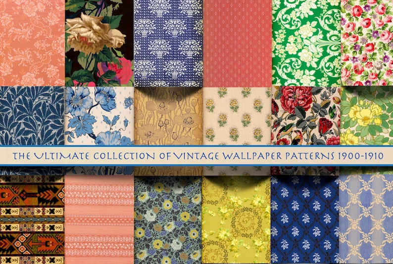 The Ultimate Vintage Wallpaper Digital Prints: 1900-1910 Scrapbook ...
