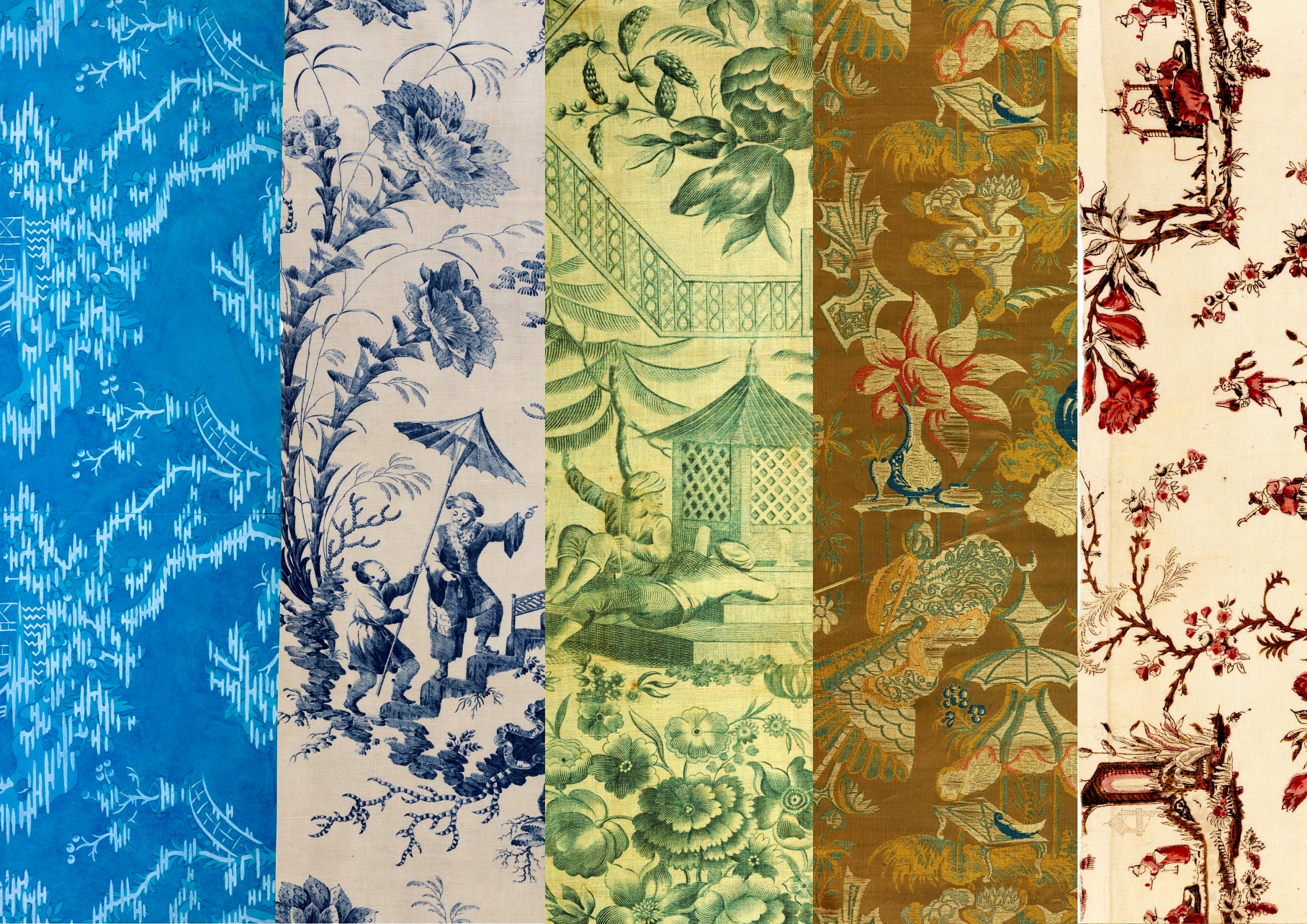 Chinoiserie Printable Papers: Floral Collage, Scrapbook (digital ...