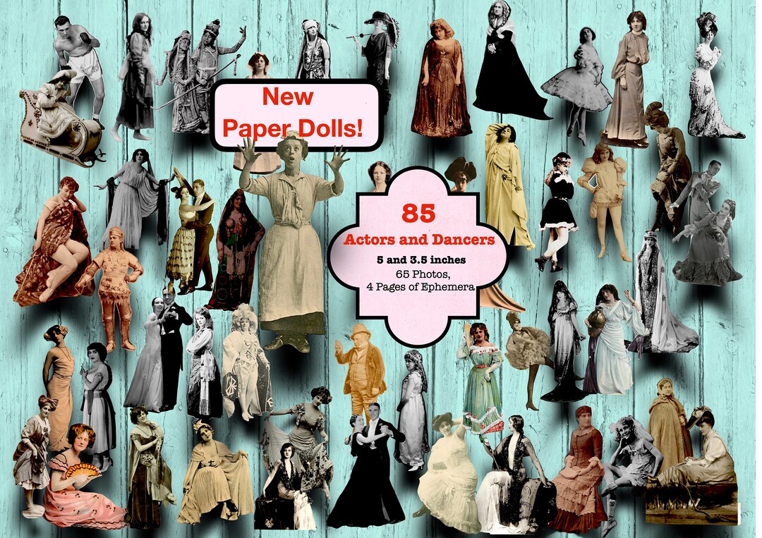 Vintage Theatrical Paper Dolls: Actors & Dancers Ephemera (digital ...