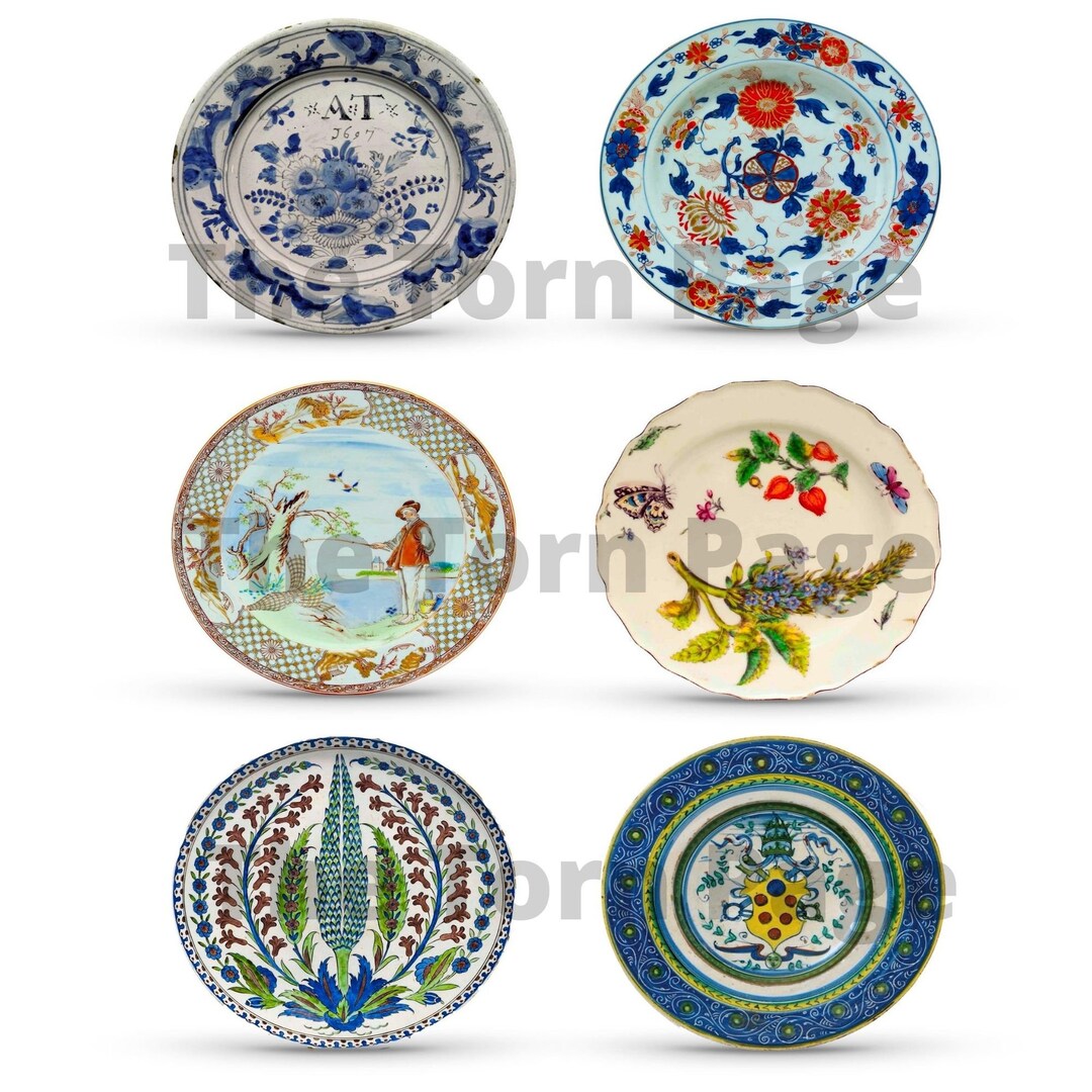 Antique Plates and Platters,printable Plate and Platter Embellishments ...