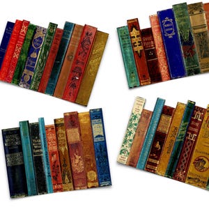 Vintage Book Spine Images: Junk Journal Ephemera (digital Download) - Etsy