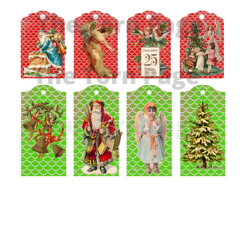 Vintage Christmas Ephemera: Collage Sheets for Junk Journals (digital ...