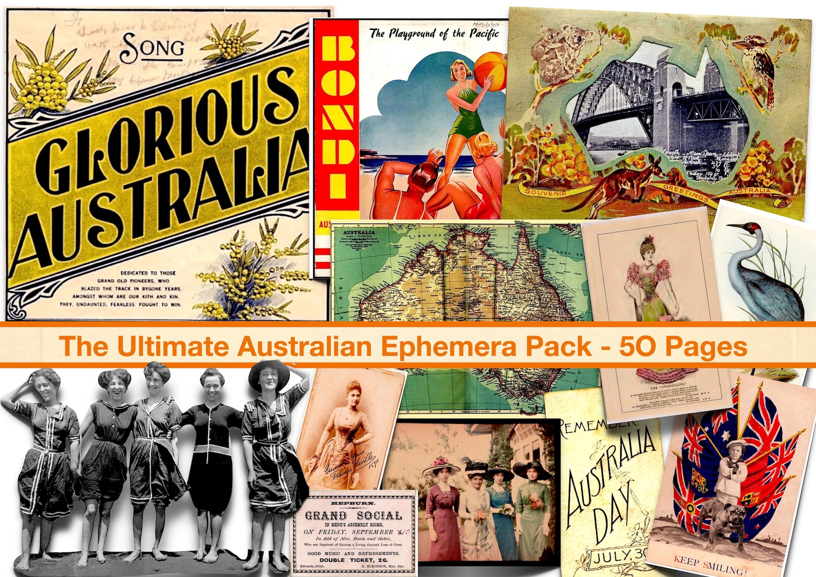 The Ultimate Australian Vintage Ephemera Collection: 50 Junk Journal ...