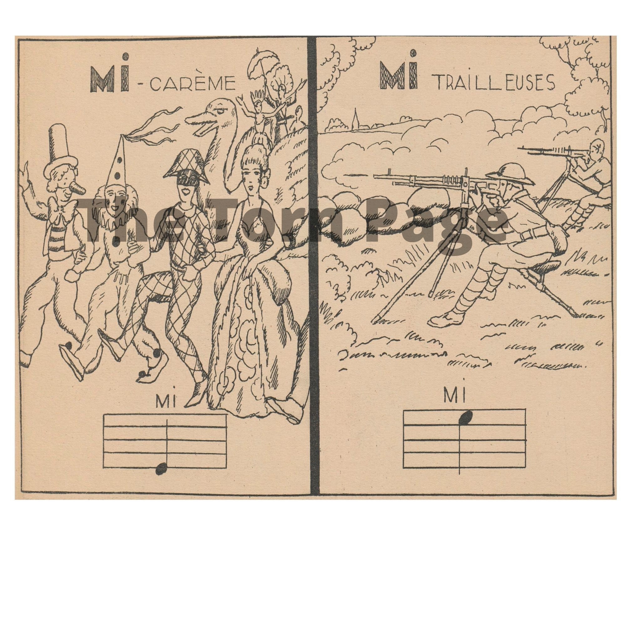 Vintage French Music Alphabet and Colouring Book Digital - Etsy