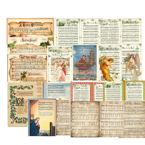 Digital Clipart Instant Download Vintage Christmas | Etsy