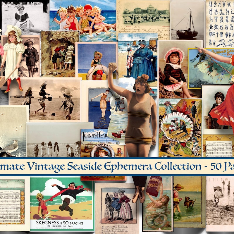 Seaside Vintage Postcards - Etsy