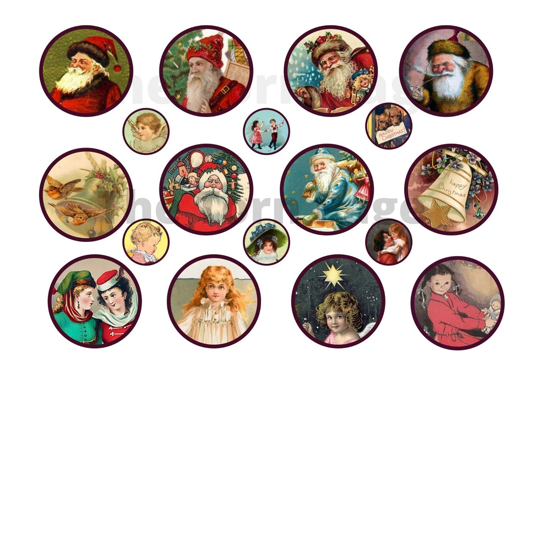 Vintage Christmas Ephemera: Collage Sheets for Junk Journals (digital ...