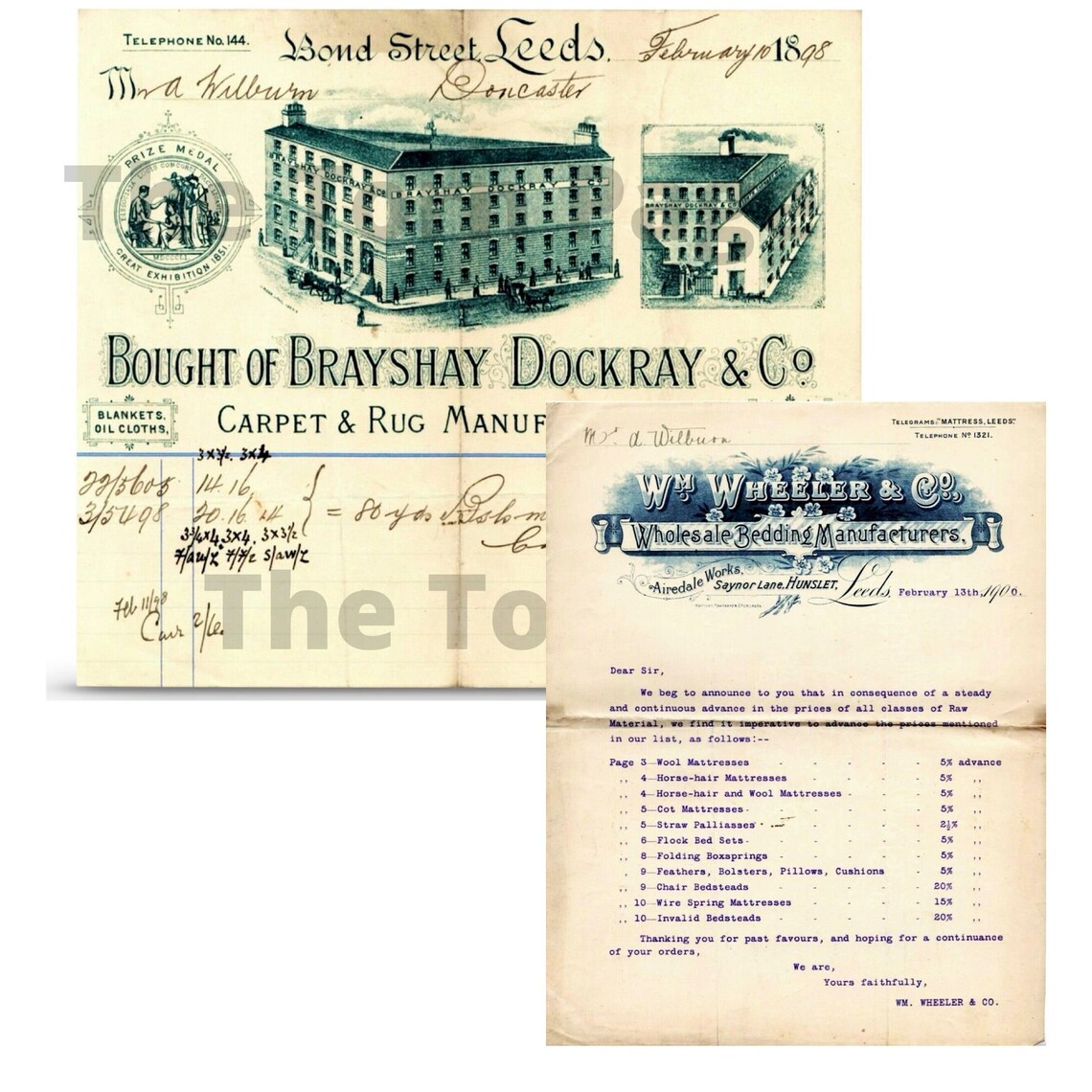 Vintage Invoice Ephemera: Victorian Script Designs (digital Download ...