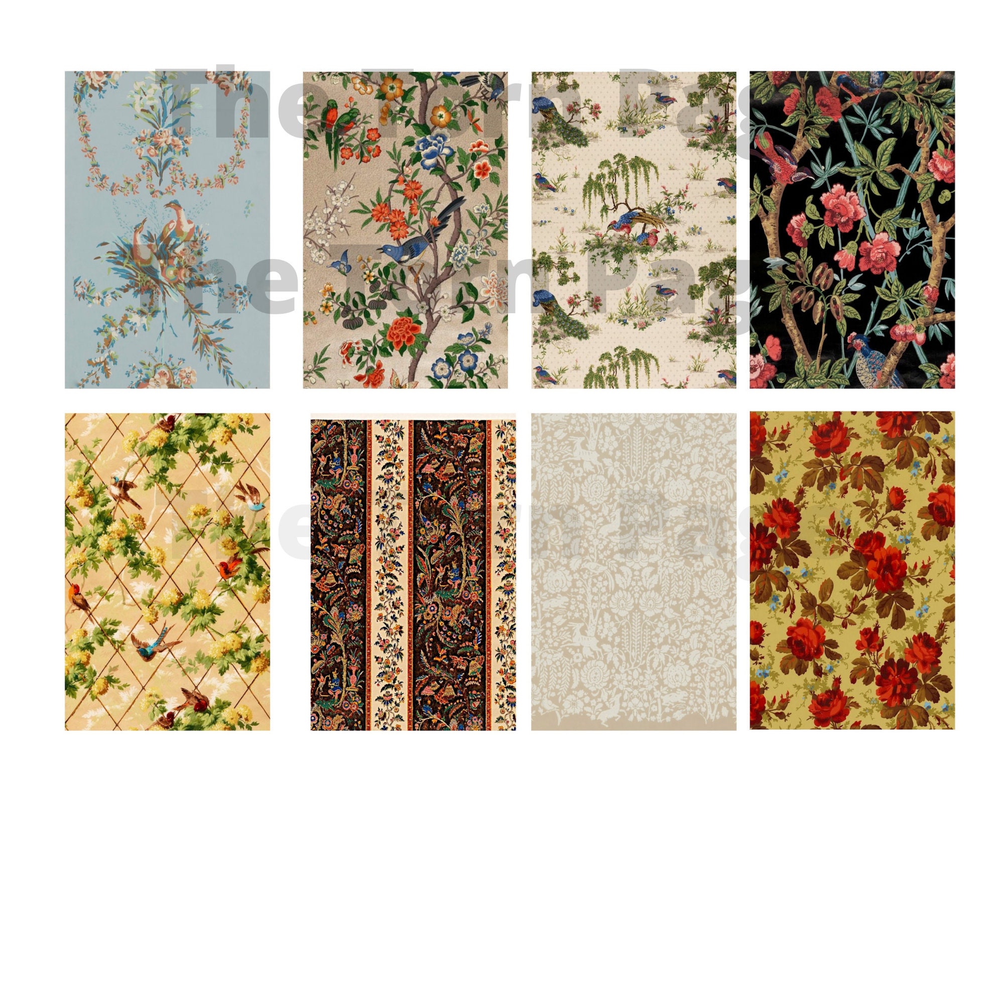 Victorian Scrapbook Paper Digital Papers Journal Pages | Etsy