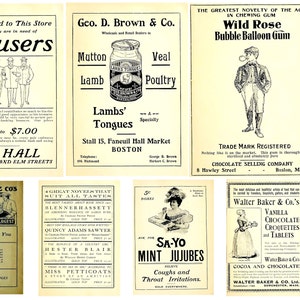 100 Old Newspaper Adverts, Digital Paper, Shabby Chic Paper, Printable ...