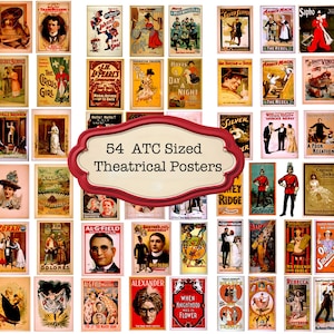 Vintage Theatrical Poster Cards: Junk Journal Ephemera (digital ...