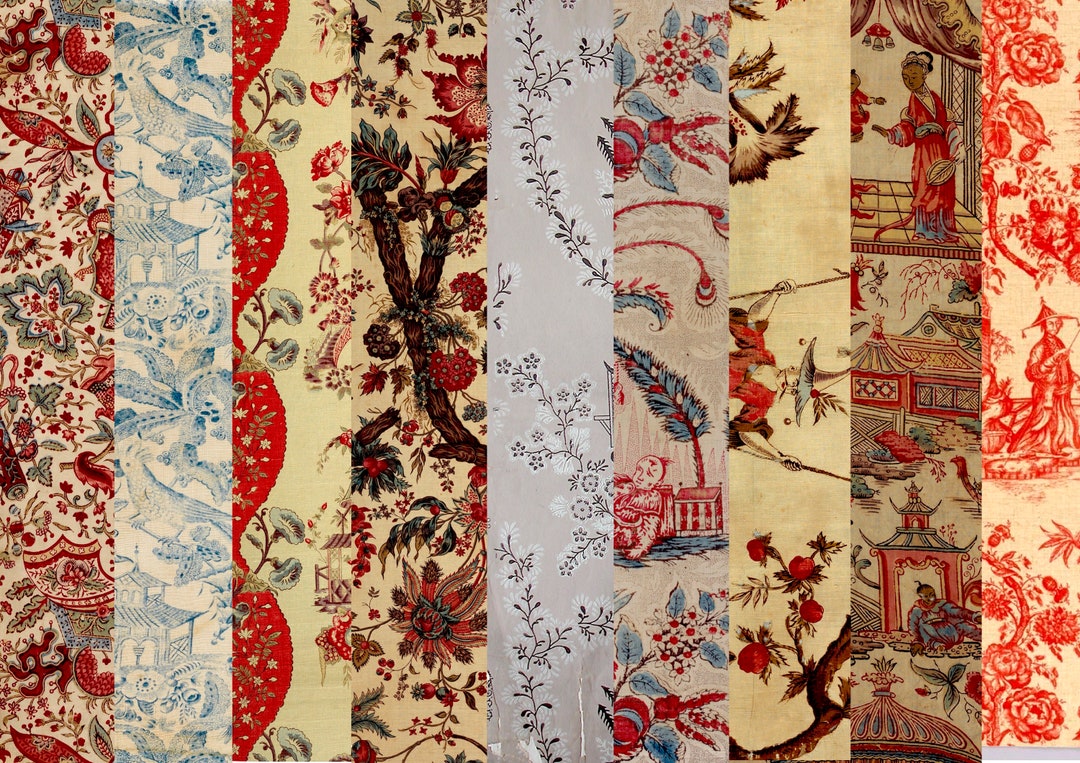 Chinoiserie Printable Papers: Floral Collage, Scrapbook (digital ...