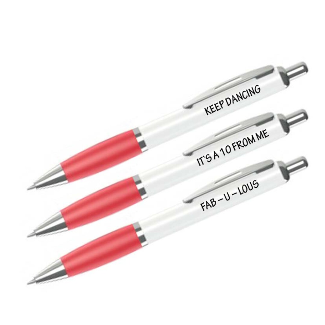 Strictly Themed Pen Set, Fabulous, It's a 10 From Me,strictly Come ...