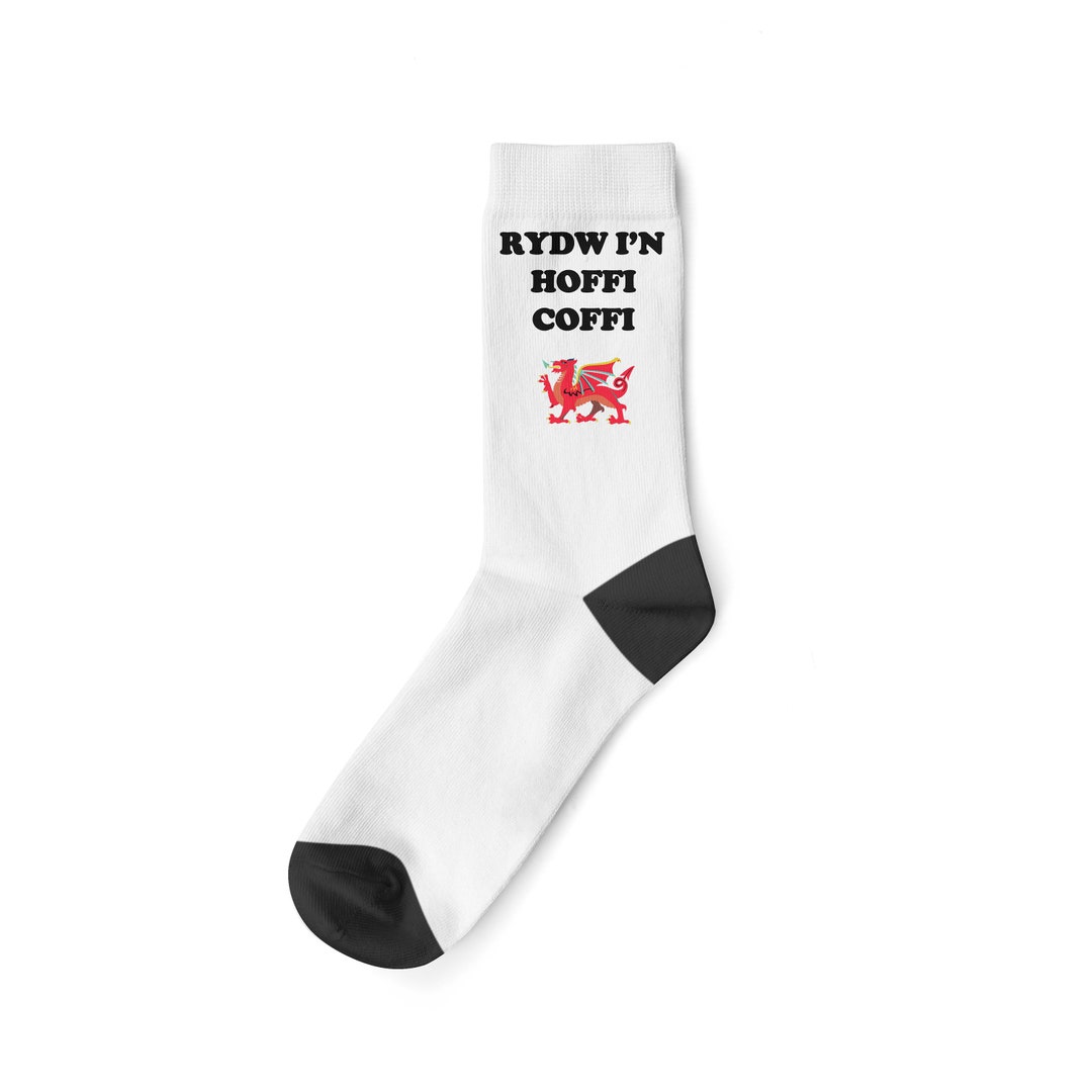 Rydw I'n Hoffi Coffi Socks Welsh Socks Welshism Welsh - Etsy