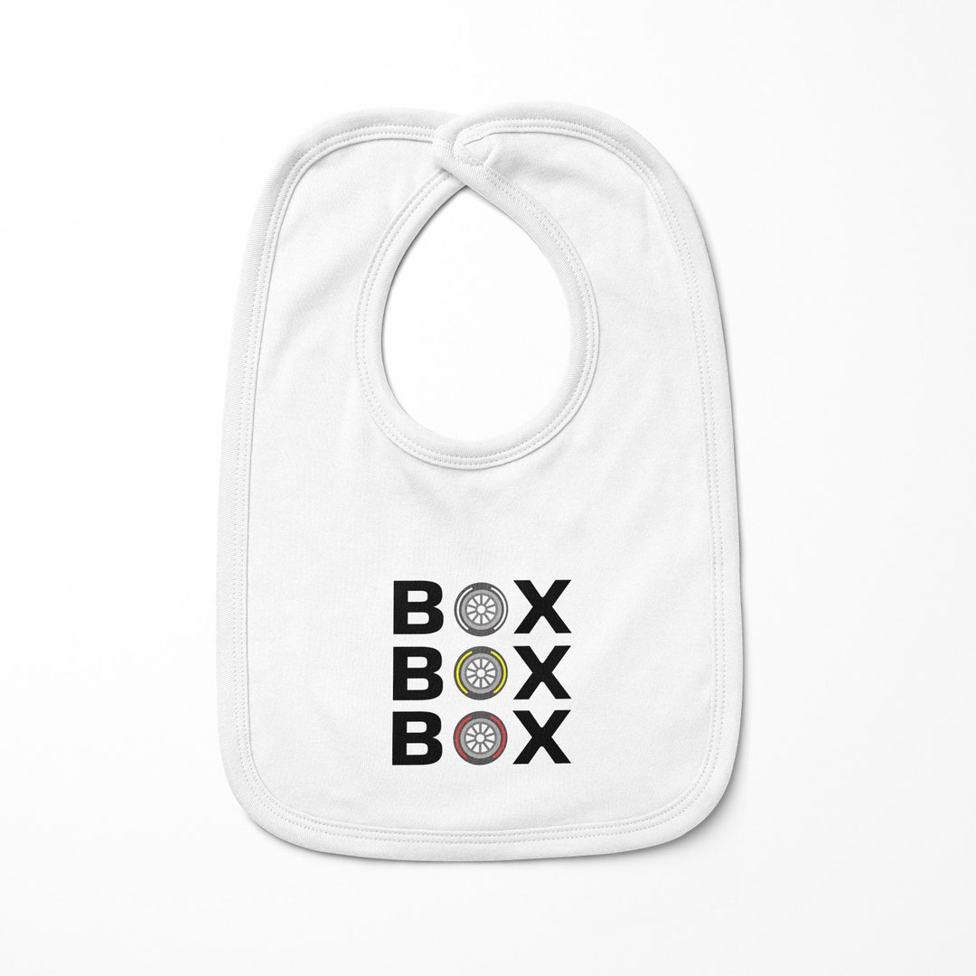 Box Box Box Baby Bib. F1, F1 Themed Baby Bib, Motor Racing, Pitstop, It ...