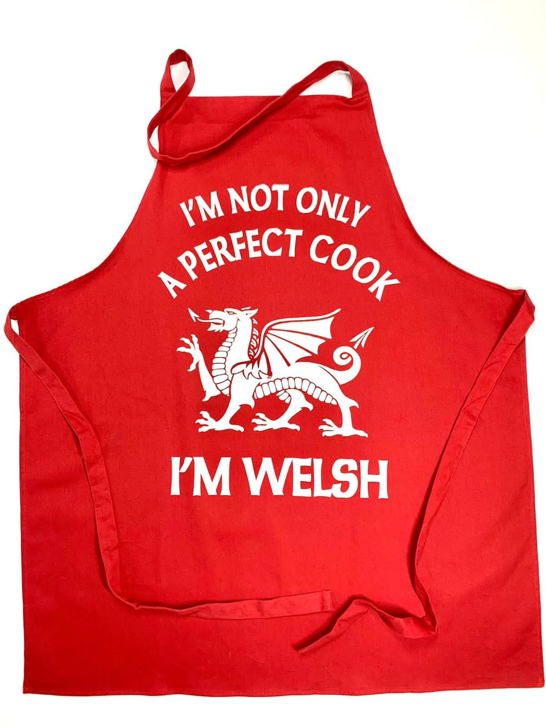Not Only a Perfect Cook, I'm Welsh Apron, Welsh Gift, Welsh Christmas ...