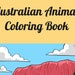 Kids Australian Animals Coloring Book Kangaroo Koala Bear Kids Learning ...