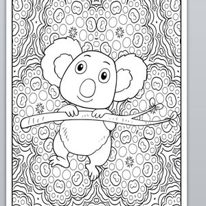 Kids Australian Animals Coloring Book Kangaroo Koala Bear Kids Learning ...
