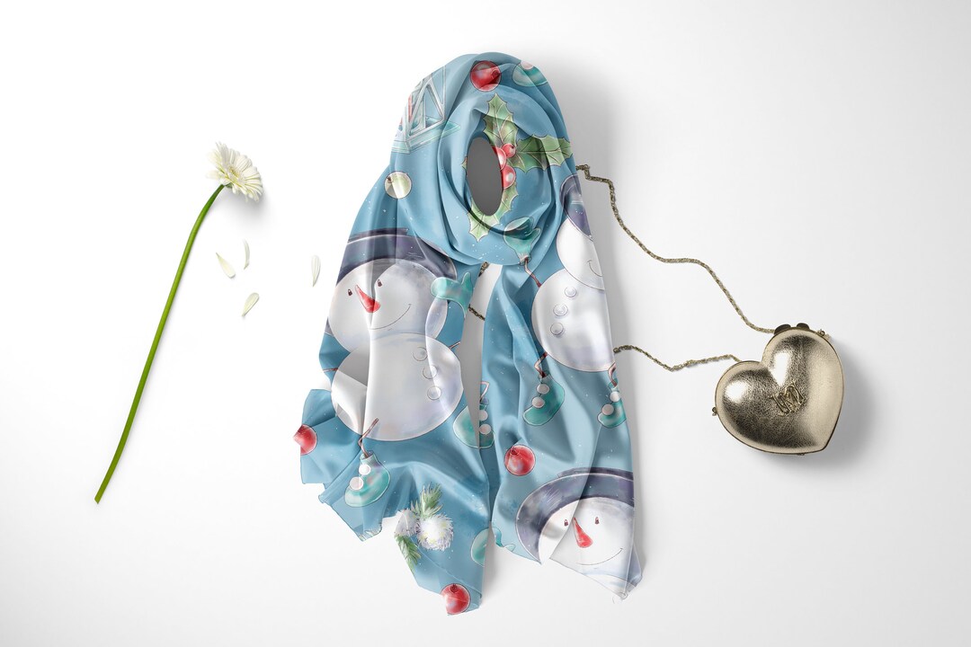 This Winter Snowman Print Scarf Design Makes a Great Christmas or ...