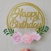 Happy Birthday Cake Topper Round Happy Birthday Cake Topper - Etsy