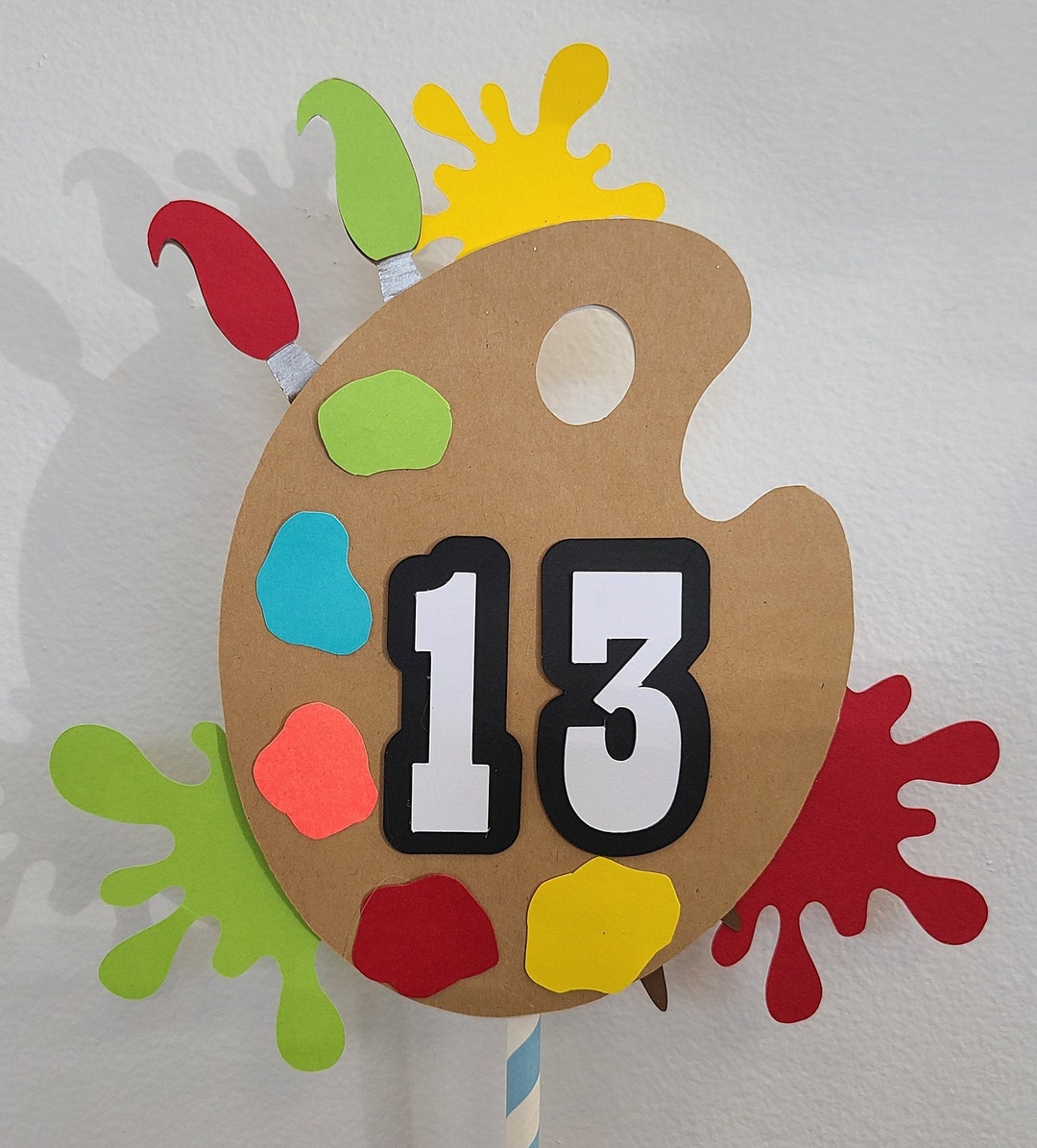 Painter Cake Topper, Paint Cake Topper, Paint Party, Art Cake Topper ...