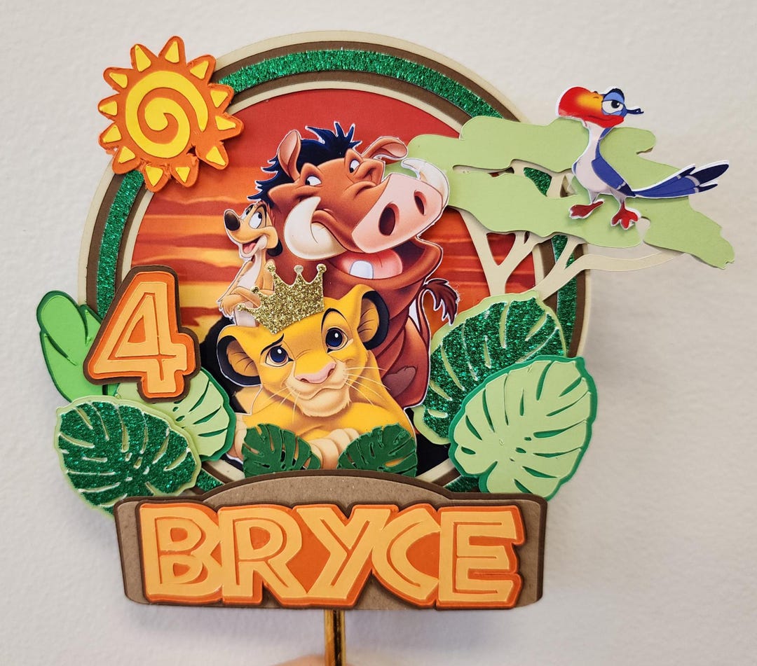 Lion King Cake Topper: Custom Simba Birthday Party Decoration - Etsy