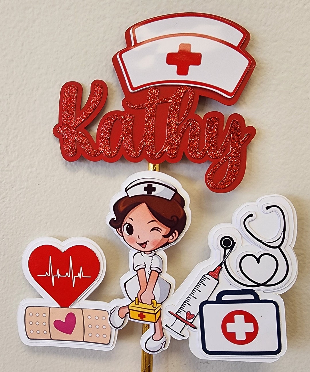 Nurse Cake Topper, RN Cake Topper, Custom Cake Topper, Nurse Graduation ...