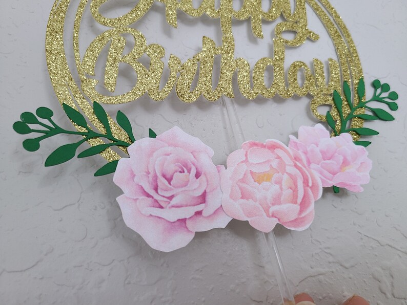 Happy Birthday Cake Topper Round Happy Birthday Cake Topper - Etsy