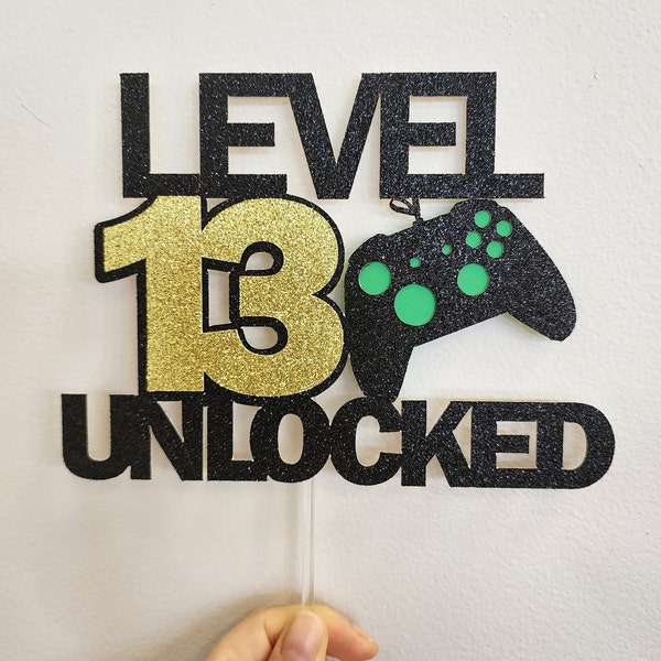 Unlock Level Game Cake Topper - Etsy