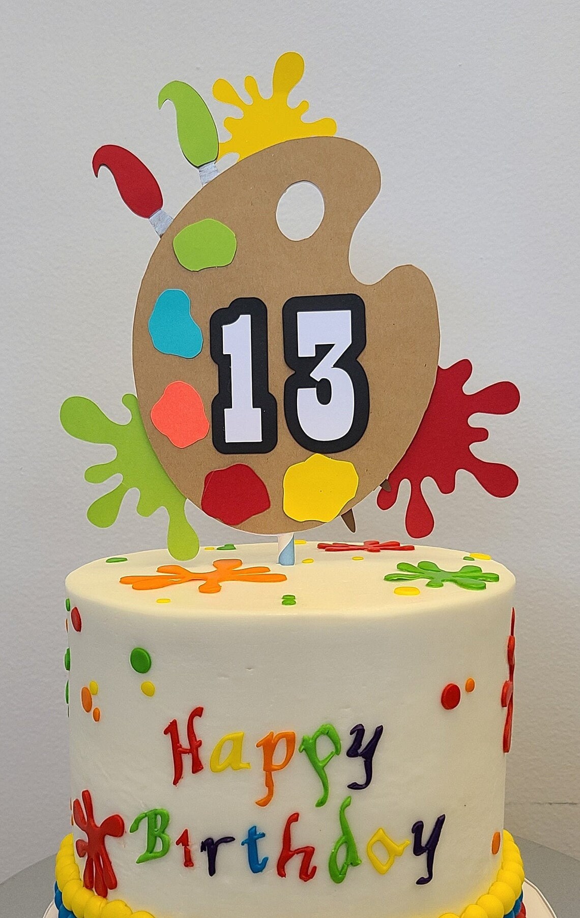 Painter Cake Topper Paint Cake Topper Paint Party Art Cake | Etsy