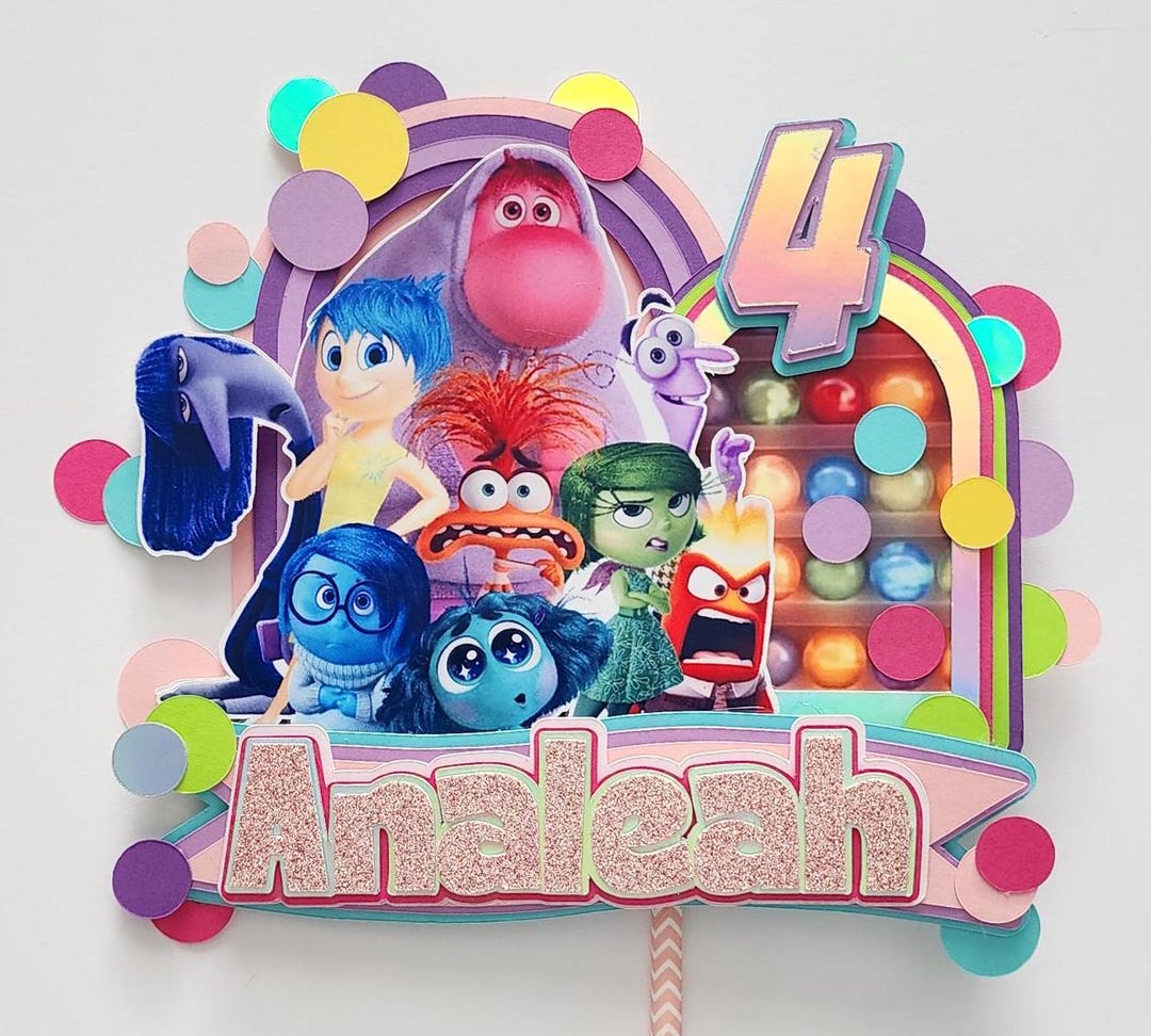 Inside Out 2 Cake Topper, Inside Out Cake Topper, Custom Cake Topper ...