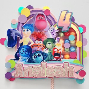 Inside Out 2 Cake Topper, Inside Out Cake Topper, Custom Cake Topper ...