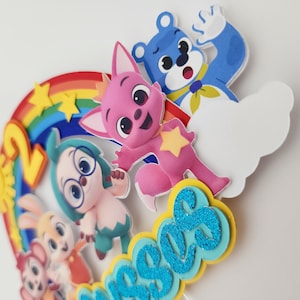 Hogi Cake Topper, Pinkfong Cake Topper, Baby Shark Cake Topper,pinkfong ...
