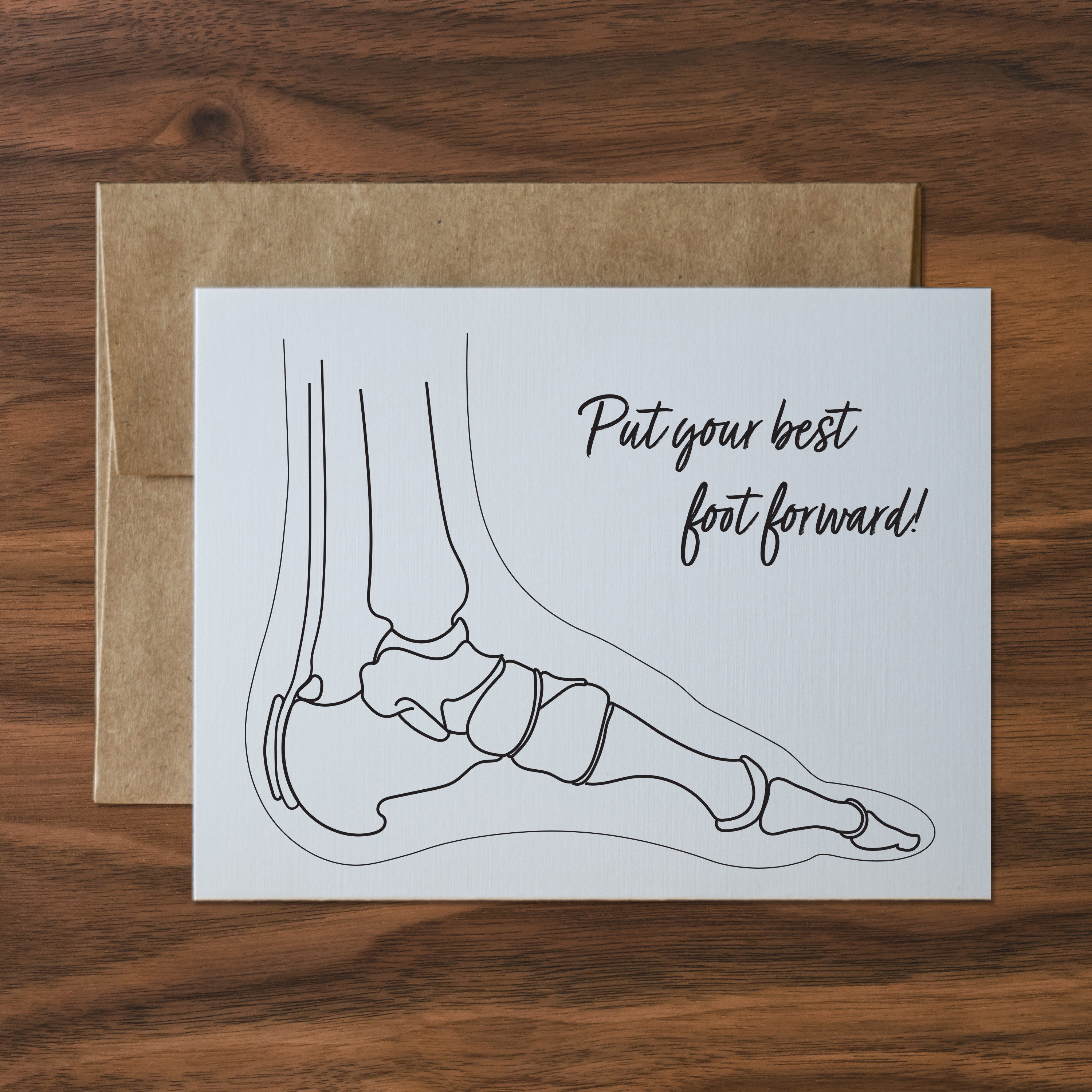 Put Your Best Foot Forward Greeting Card | Etsy