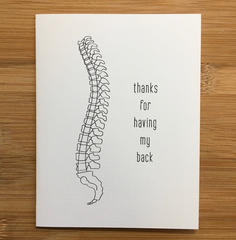 Thanks For Having My Back Greeting Card | Etsy