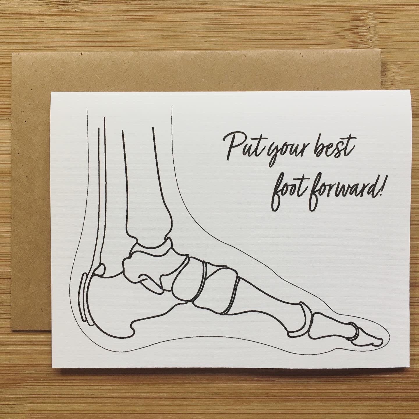 Put Your Best Foot Forward Greeting Card | Etsy