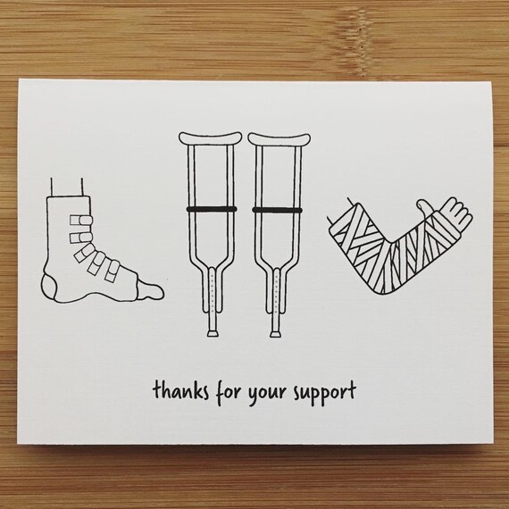 Thanks For Your Support Greeting Card | Etsy