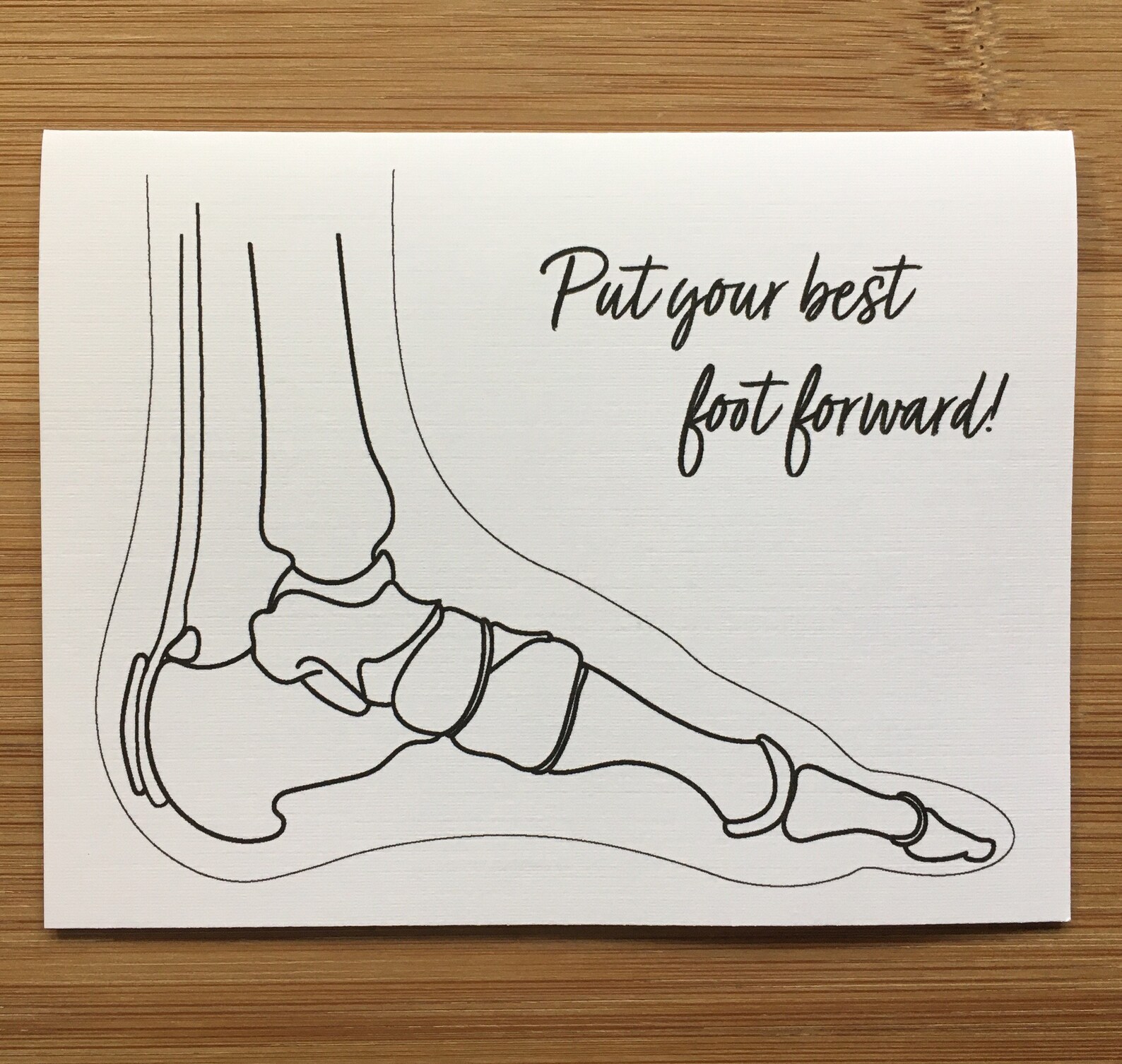 Put Your Best Foot Forward Greeting Card | Etsy