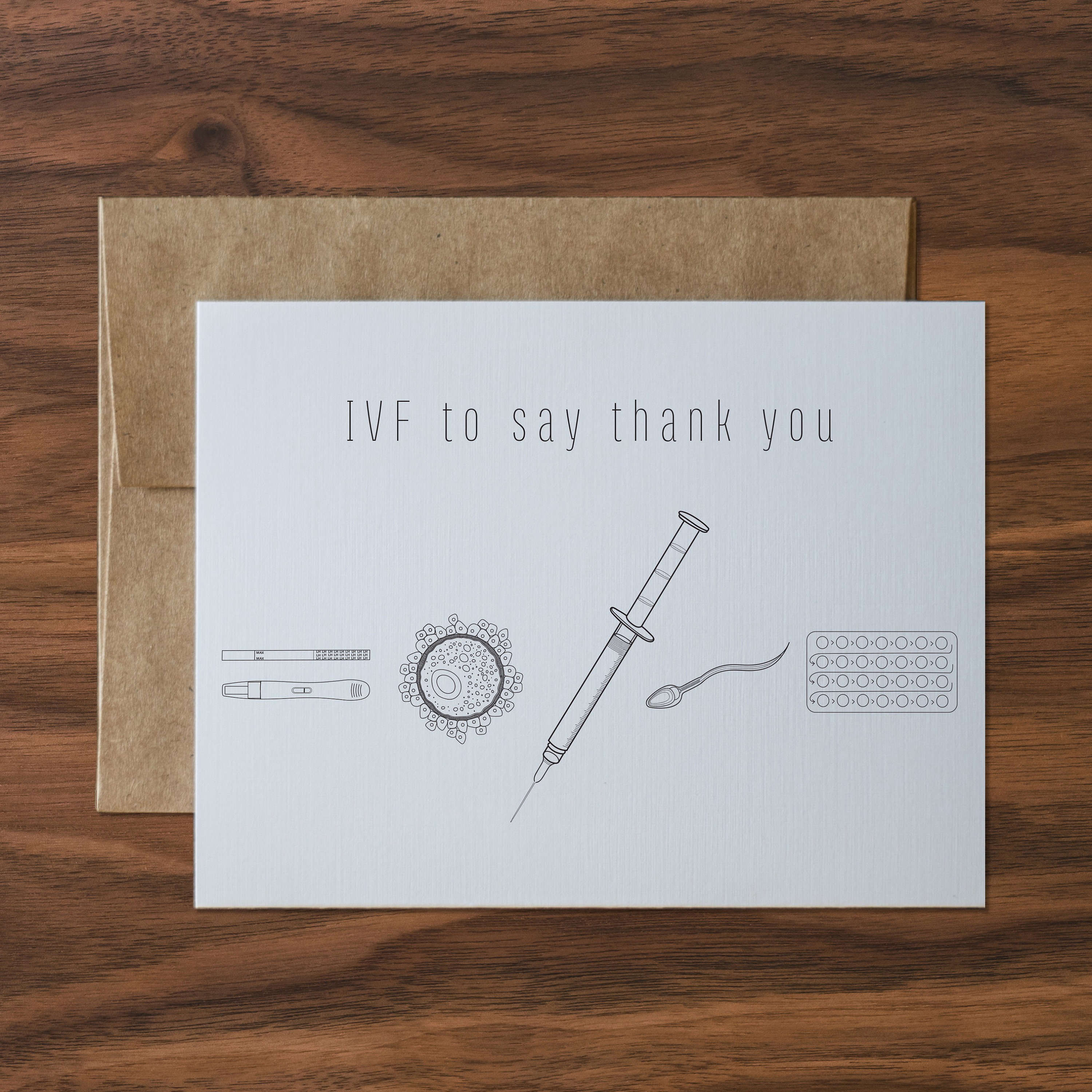 IVF to Say Thank You Greeting Card - Etsy