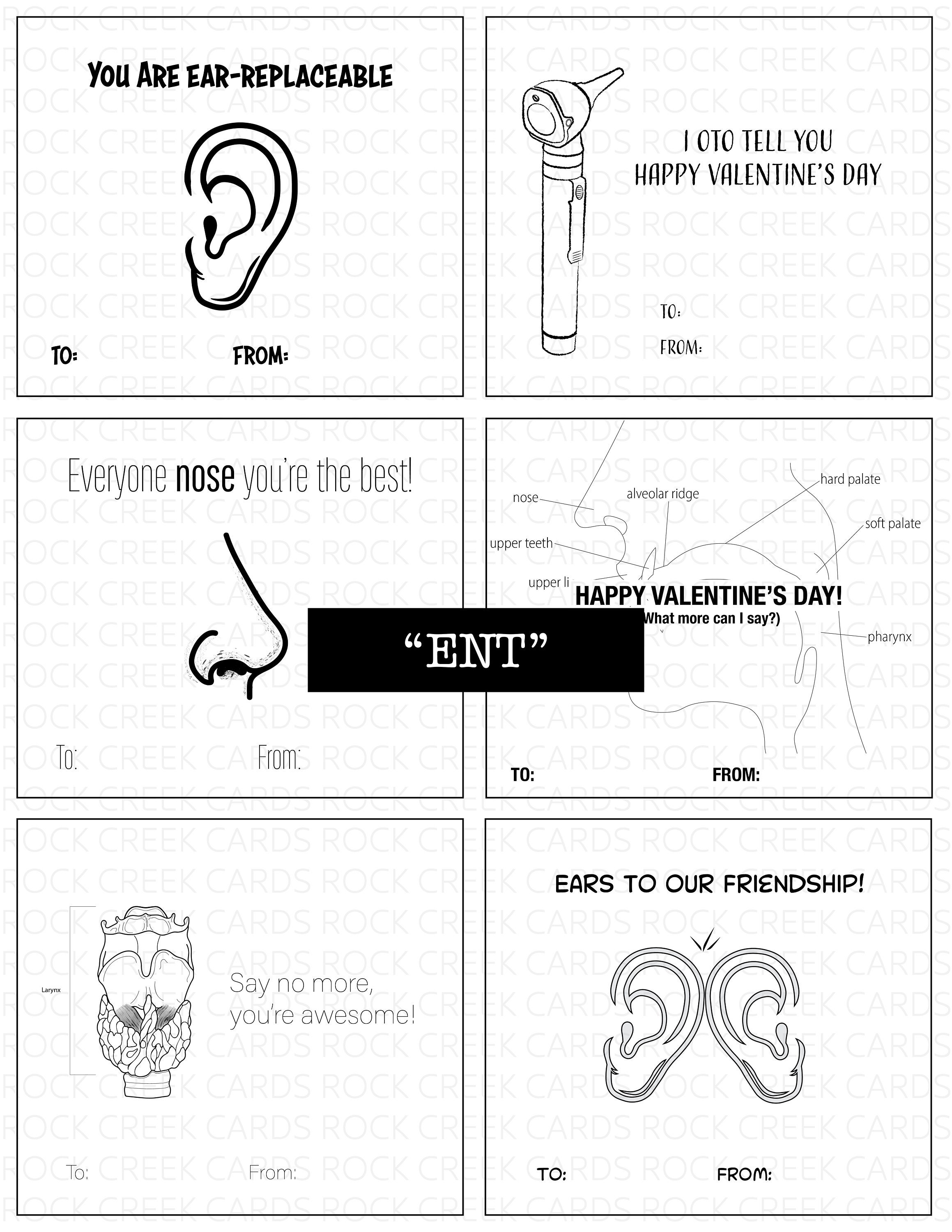 Valentines Day Cards Medically Themed Variations set of - Etsy