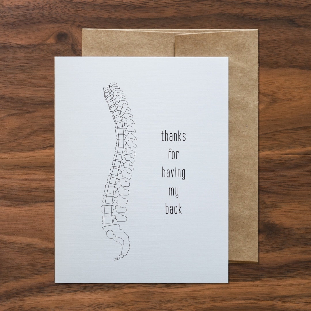 Thanks for Having My Back Greeting Card - Etsy