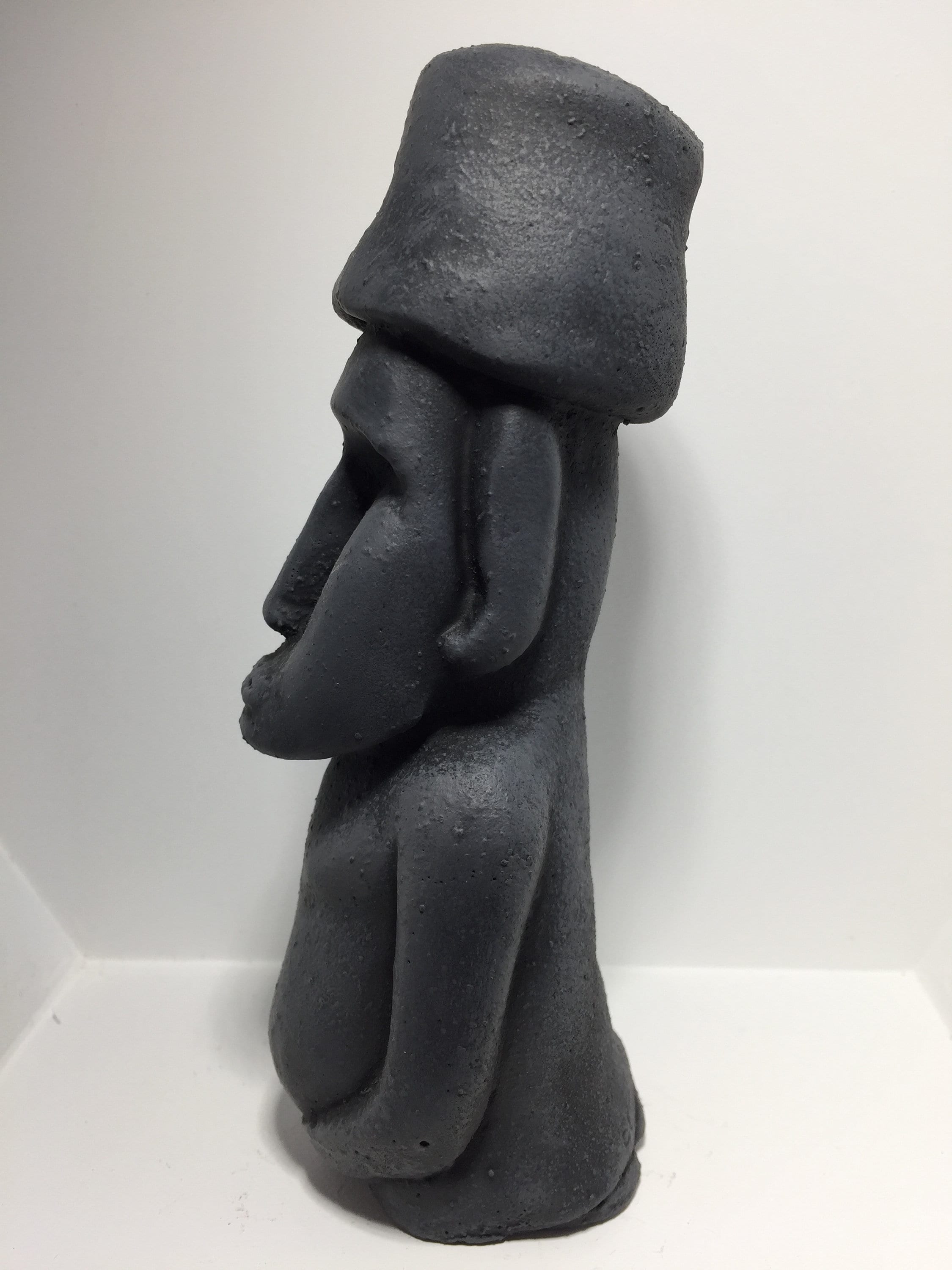 Easter Island Moai Rustic Statue Stone Cap | Etsy