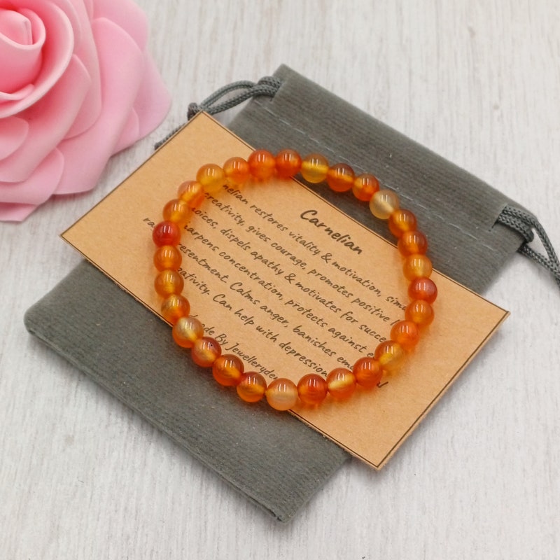 Carnelian Bracelet - Etsy