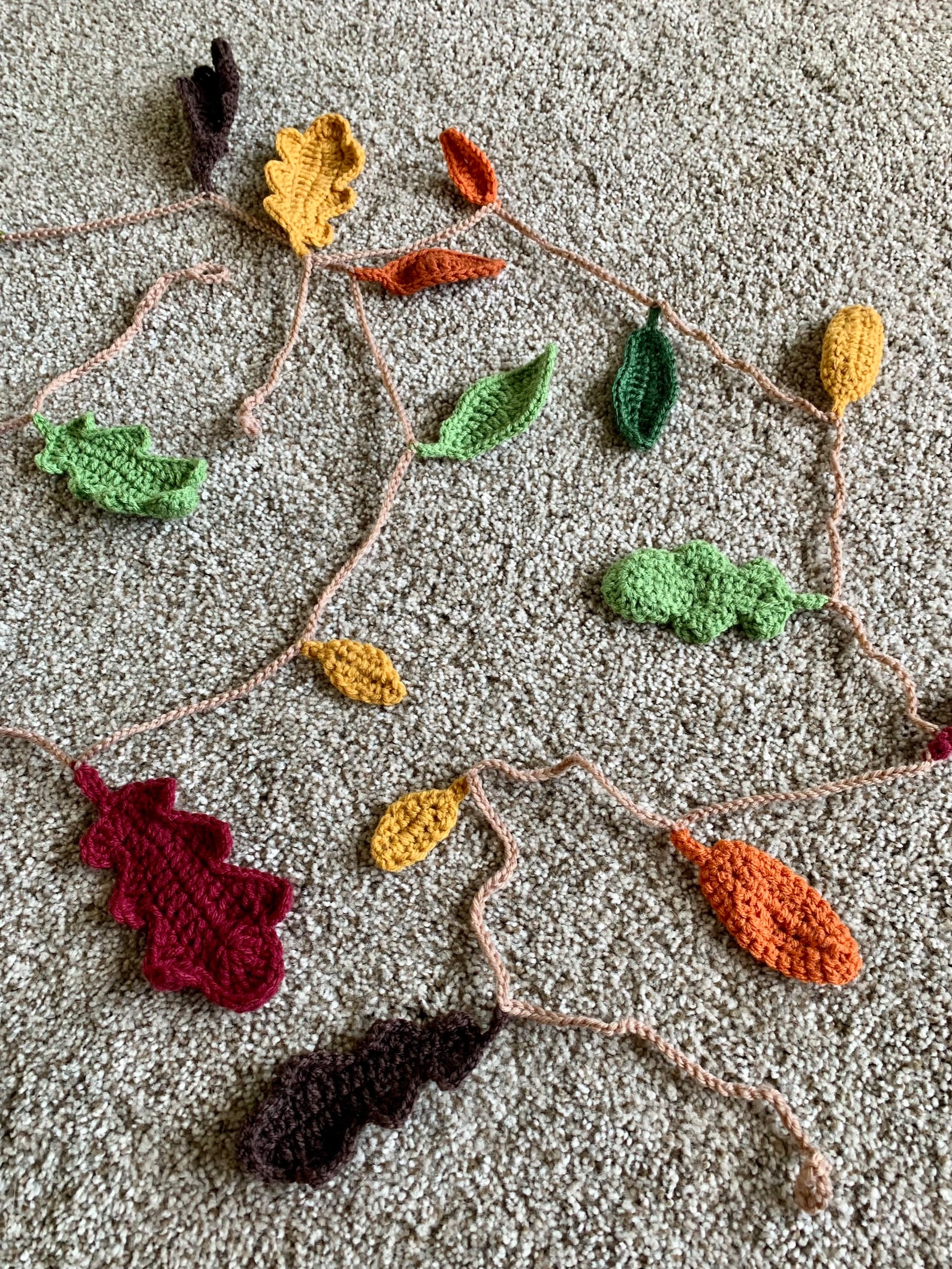 Fall Leaves Garland Crochet - Etsy