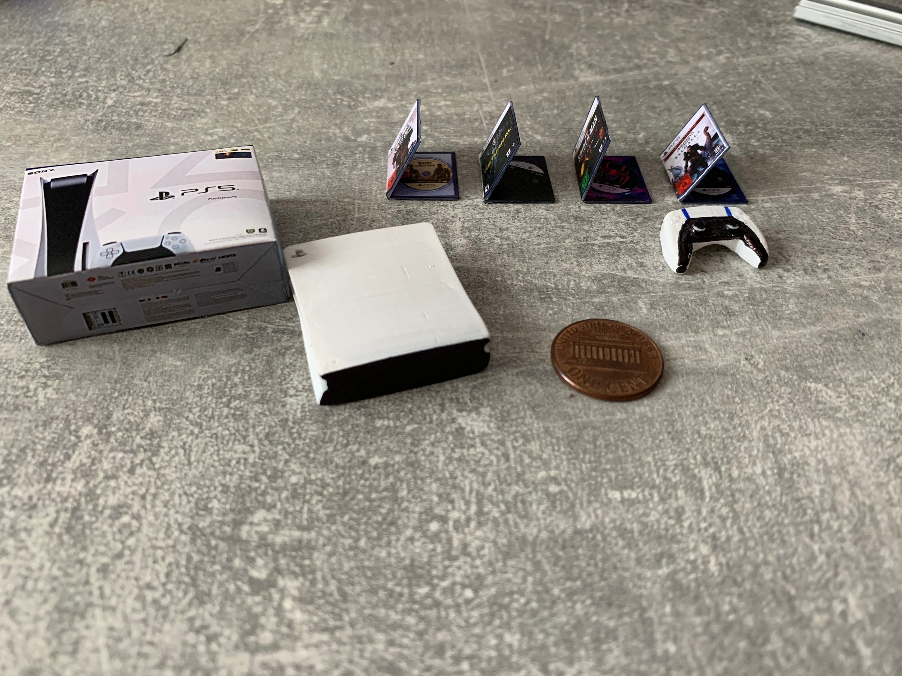 PS5 Miniature Console 4 Games Controller Box. Miniature - Etsy UK