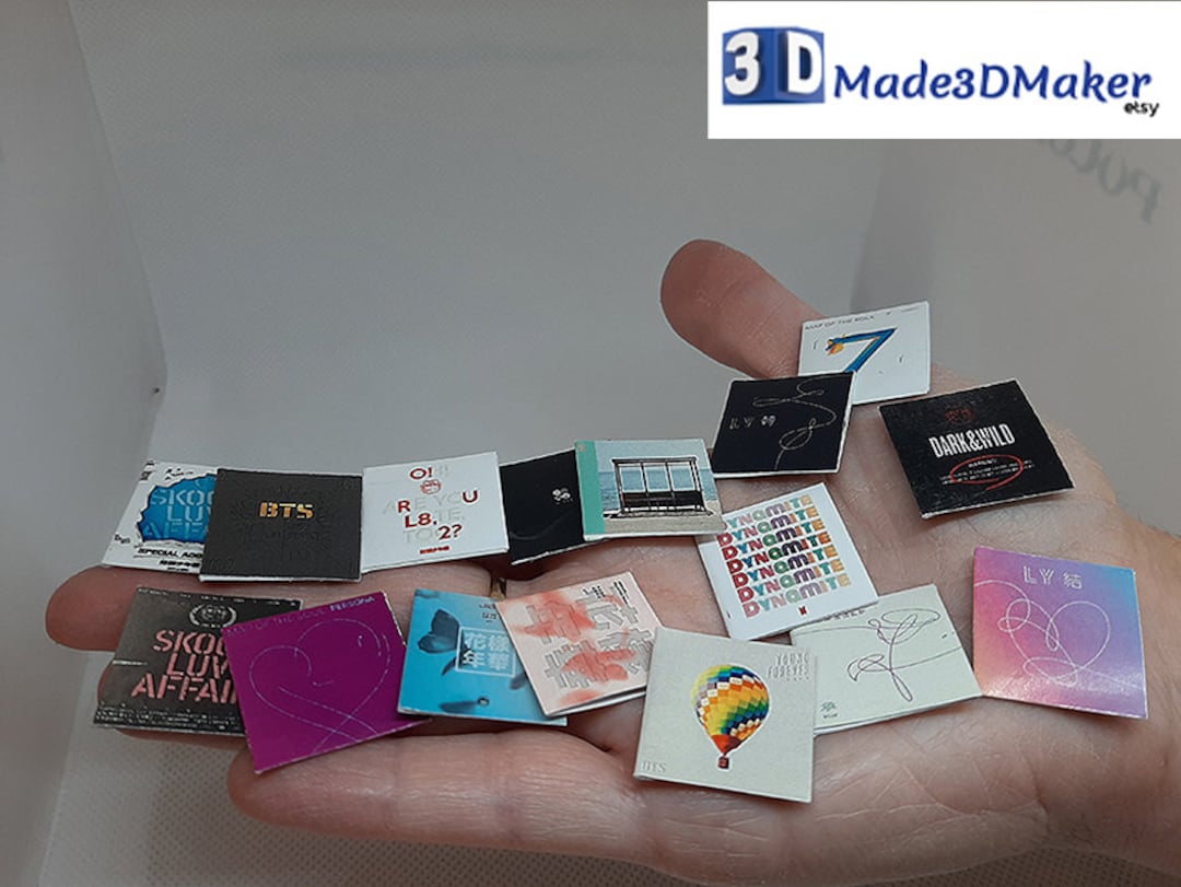 BTS Collection. 16 BTS Miniature Discs. Scale 1/12 - Etsy