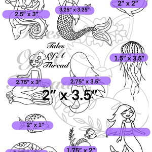 Stick and Stitch Mermaid Hand Embroidery Water Soluble Designs for ...