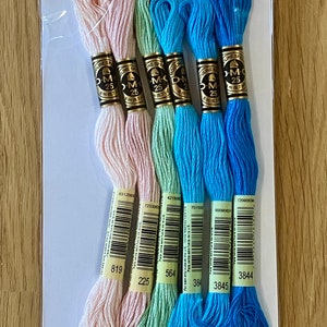 Nautilus Color Palette DMC Cotton Embroidery Floss Thread | 6 Skeins of ...
