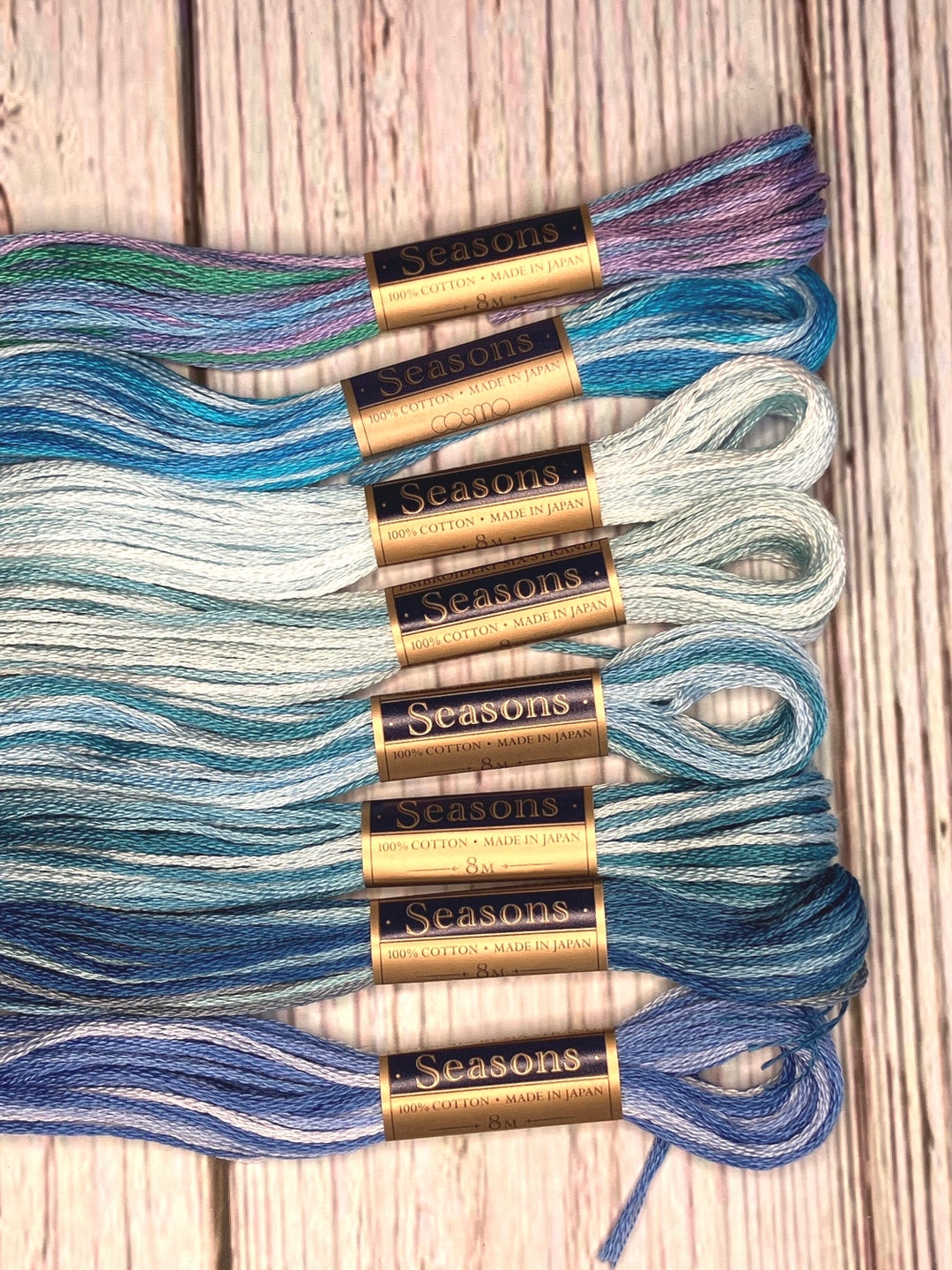 Lecien Cosmo Seasons Floss Pack of Variegated Floss Skeins | 8 Skeins ...