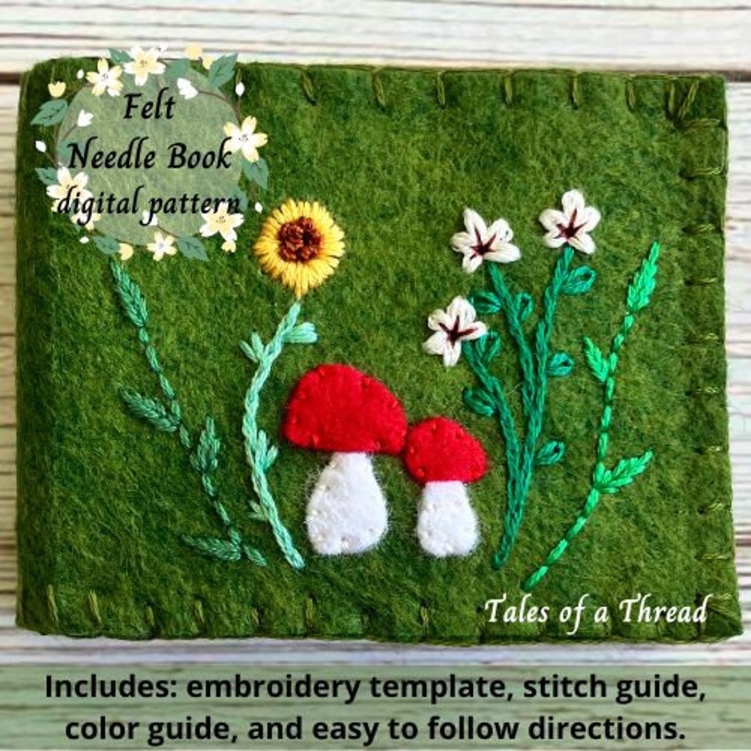 Felt Mushroom Toadstool Needle Book Digital Pattern DIY - Etsy